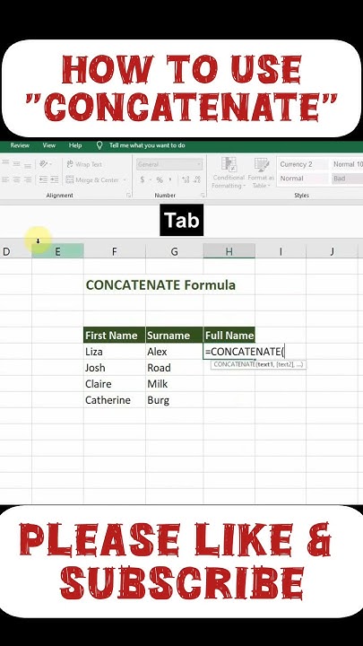 How To Use Concatenate In Excel New Viral Tips And Tricks #excel #tipsandtricks #shorts - YouTube