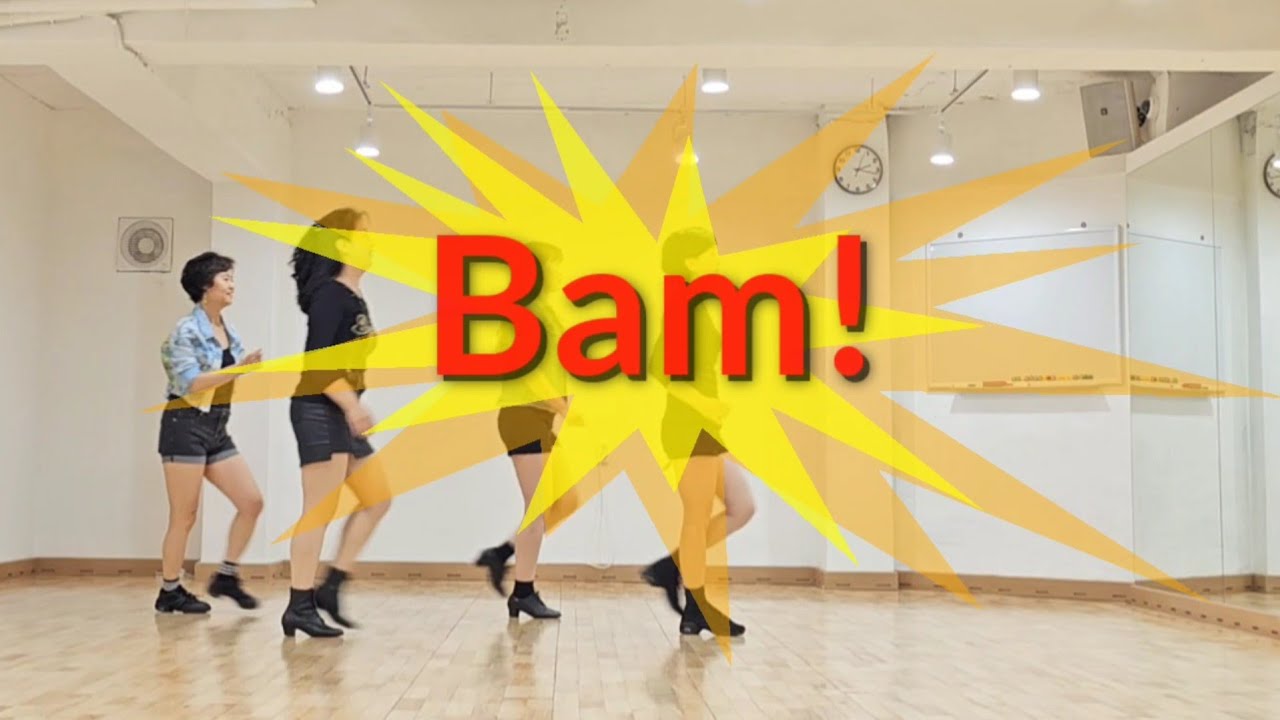 Bam! line dance - YouTube