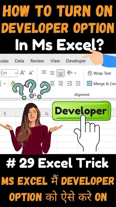 How To Turn On Developer Option In Excel #excel #exceltips #shorts ...
