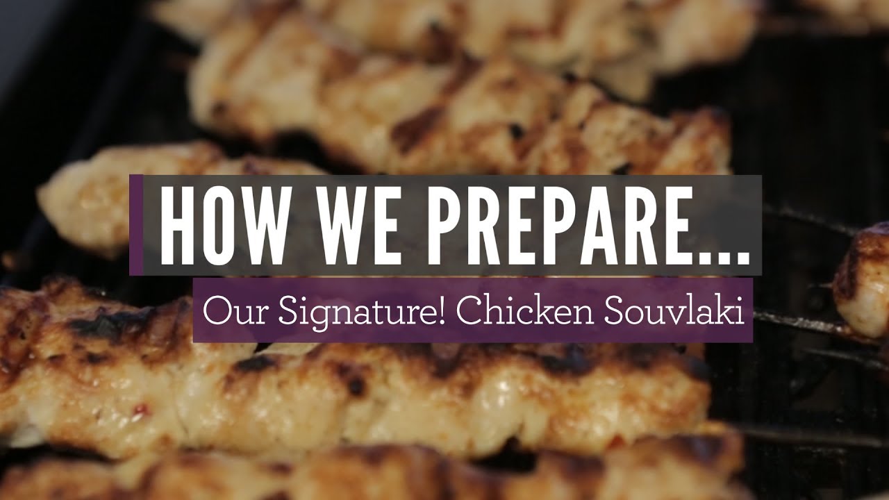 Mezza Food Facts: How We Prepare Our Signature! Chicken Souvlaki - YouTube