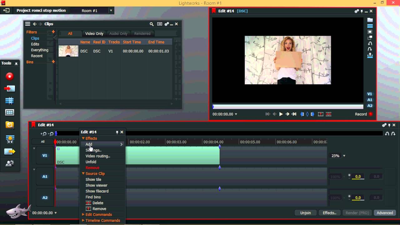 LightWorks Tutorial - stop motion, rotace a splitscreen - YouTube