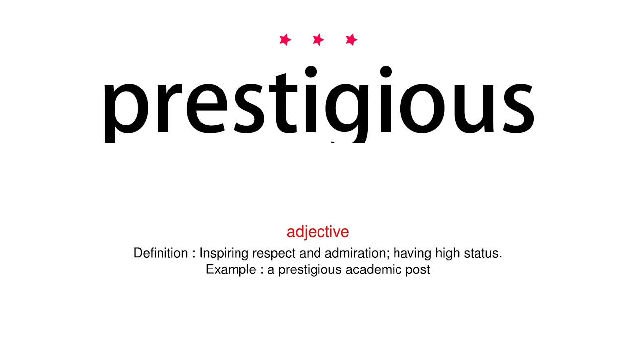 How to pronounce prestigious - Vocab Today - YouTube