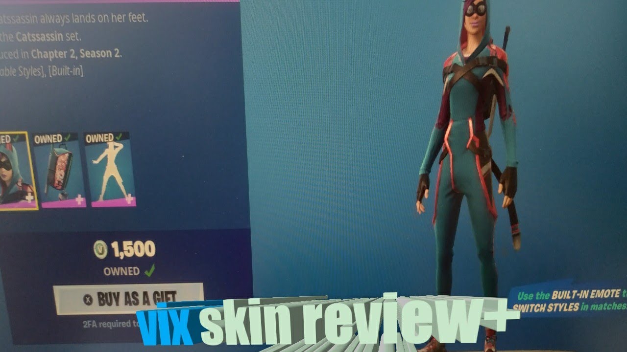 Fortnite vix skin review and gameplay - YouTube