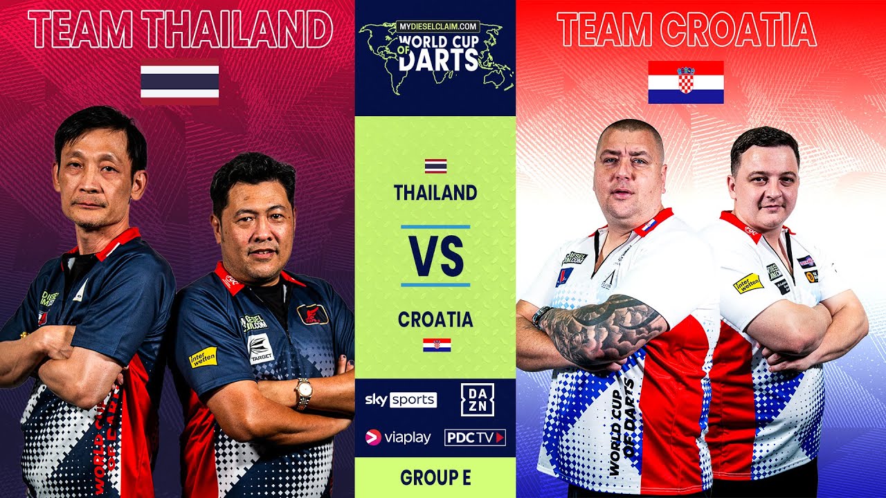 PDC World Cup of Darts 2023 06 16 - Thailand vs Croatia - HUN - YouTube