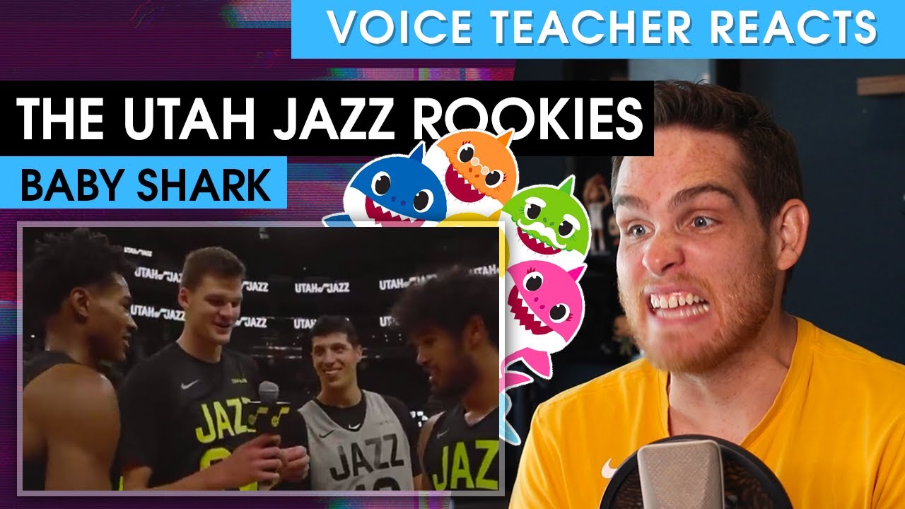 Voice Teacher Reacts to Baby Shark - Utah Jazz Rookies - YouTube