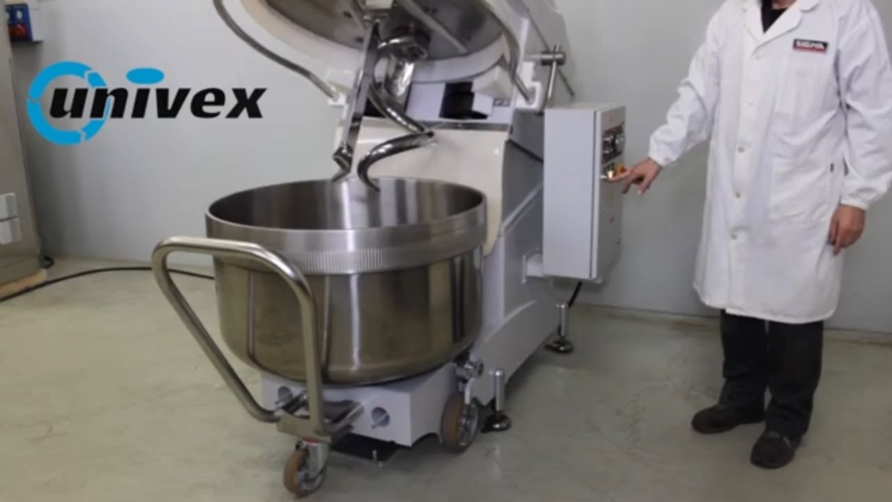 Univex Silverline Removable Bowl Spiral Mixer Operation Video - YouTube