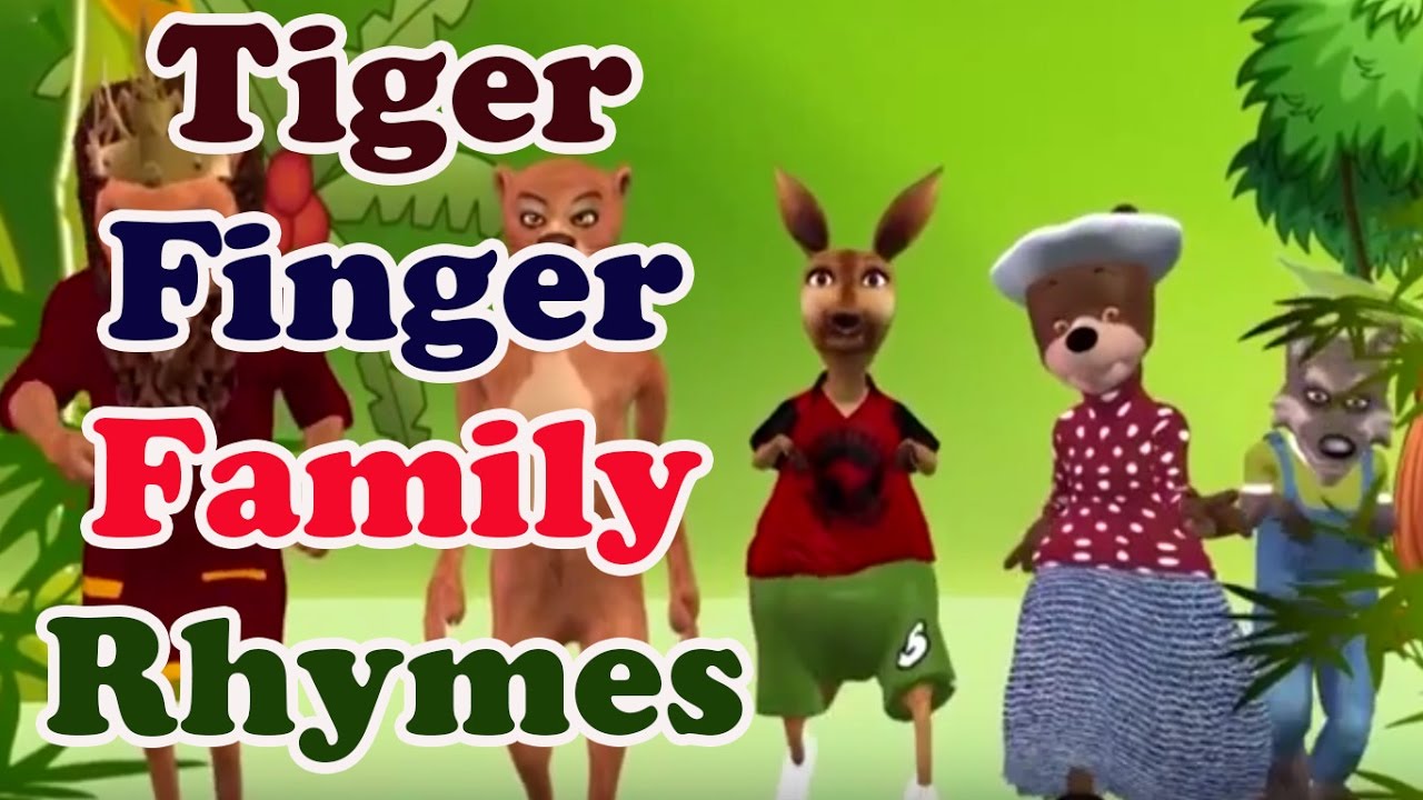 Tiger Finger Family Rhymes || Nursery Action Rhymes For Kids - YouTube