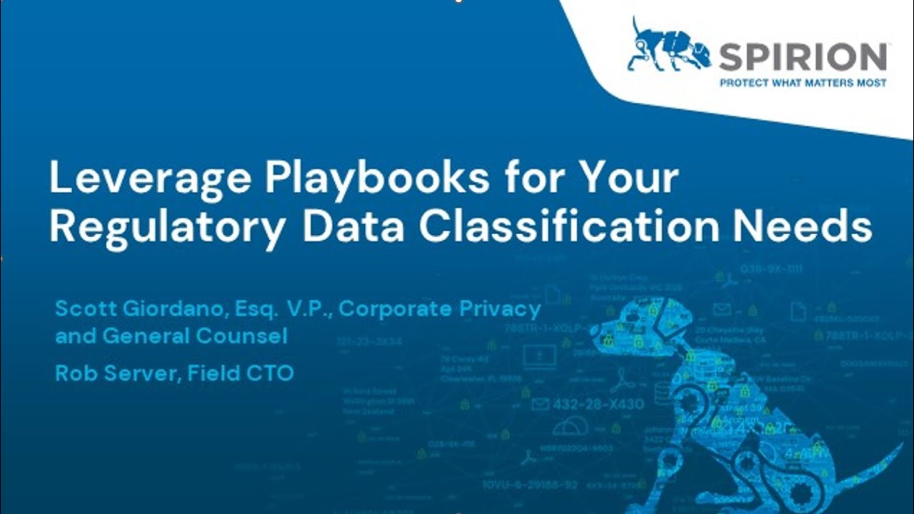 Leverage Playbooks for Regulatory Data Classification Needs - YouTube