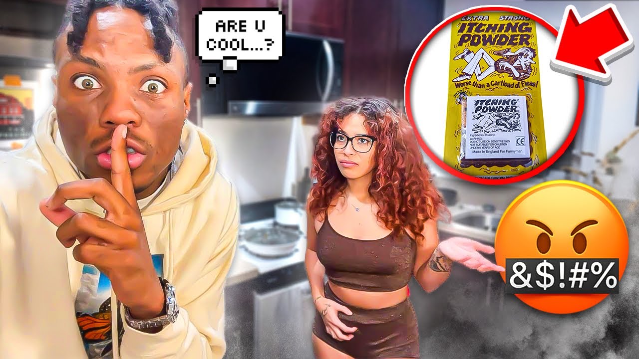 ITCHING Powder In GIRLFRIENDS Pants Prank In PUBLIC!! - YouTube