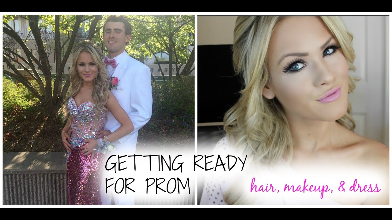 Getting Ready for Prom Hair, Makeup & Dress + PICTURES - YouTube