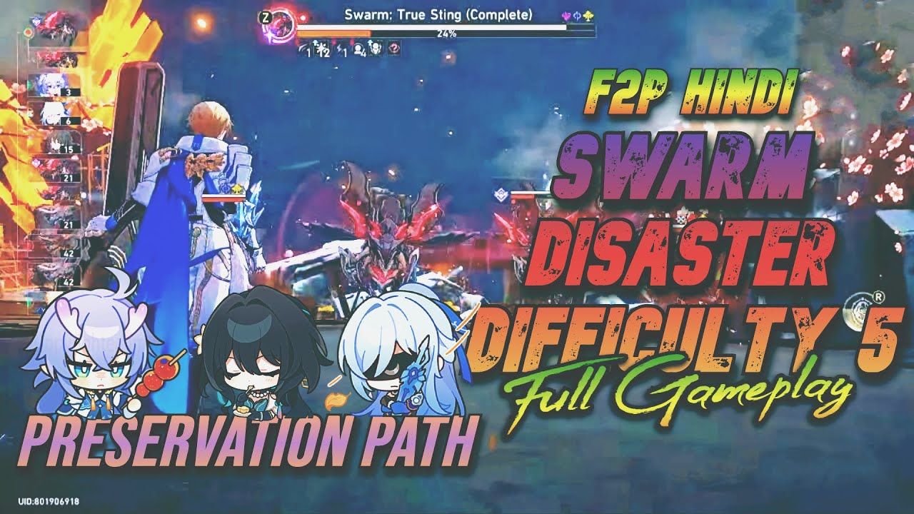 Swarm Disaster Difficulty 5 Preservation Path | F2P Jingliu Ice Team ...