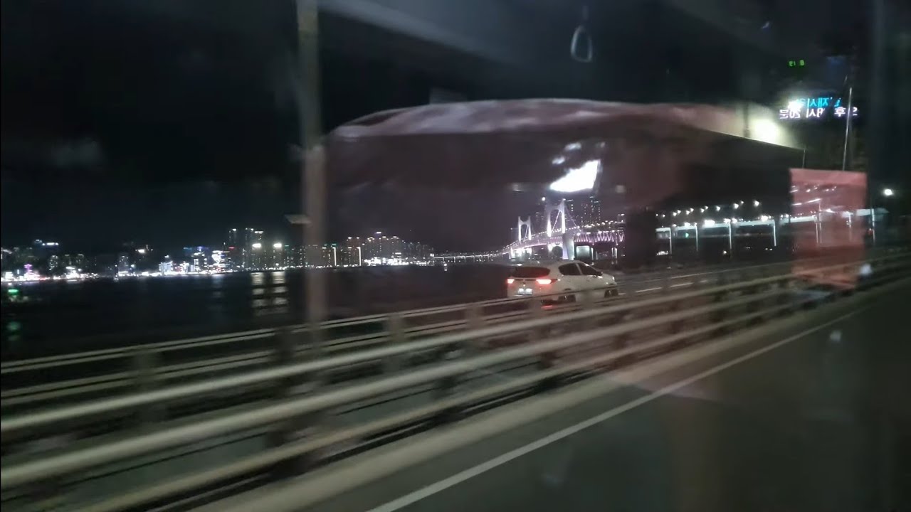 Busan's Night View In The Bus - YouTube