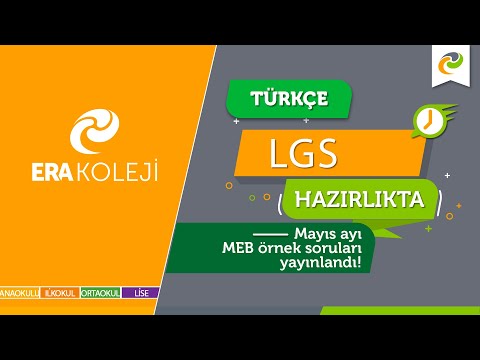 Mayıs Ayı Örnek Sorular Türkçe LGS 2023