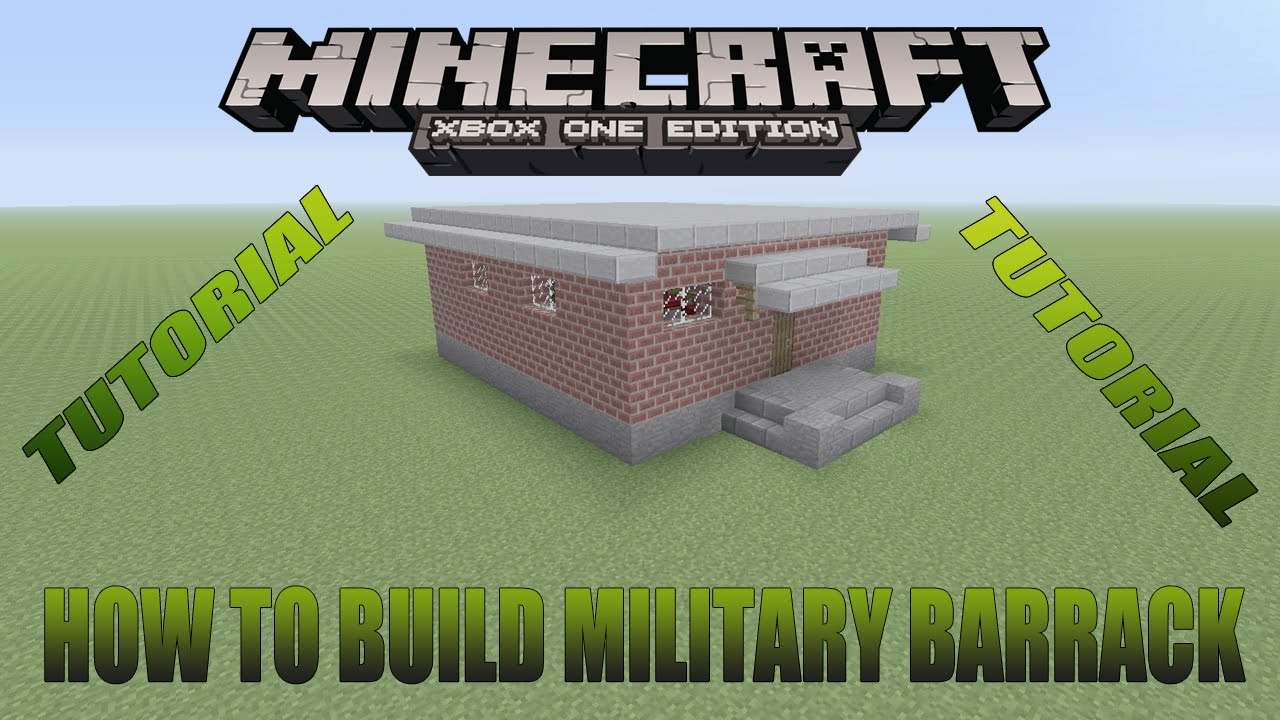Minecraft Xbox Edition Tutorial How To Build Military Barrack - YouTube