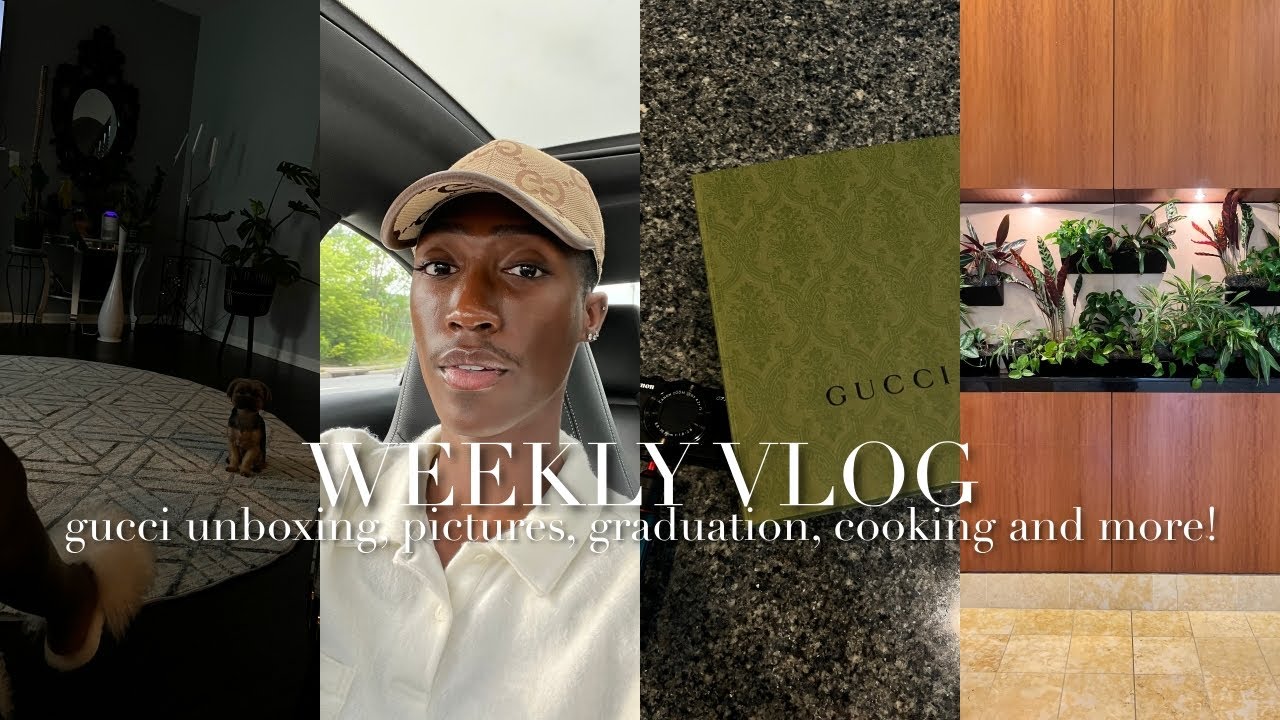 WEEKLY VLOG! gucci unboxing, cooking, graduation, pictures and more ...
