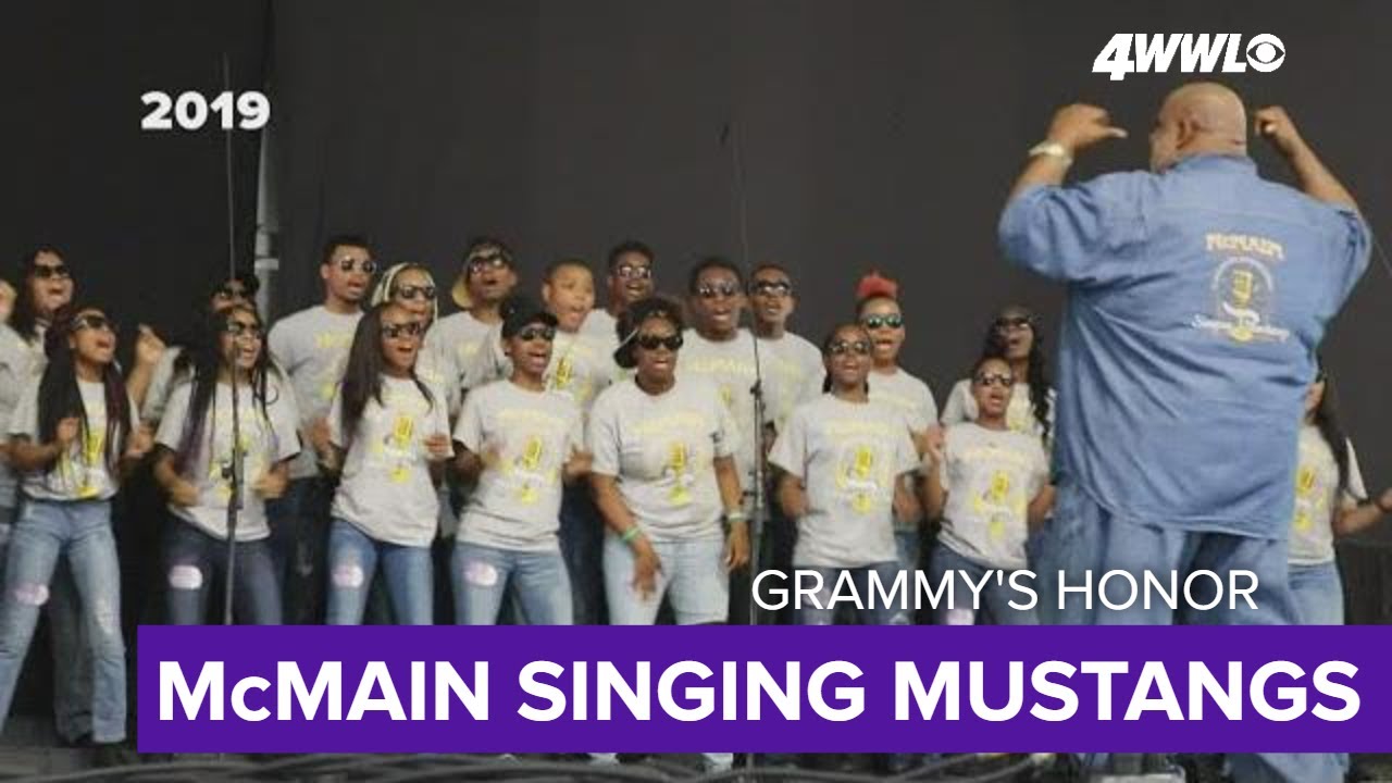 McMain High School's Singing Mustangs honored by the Grammys - YouTube