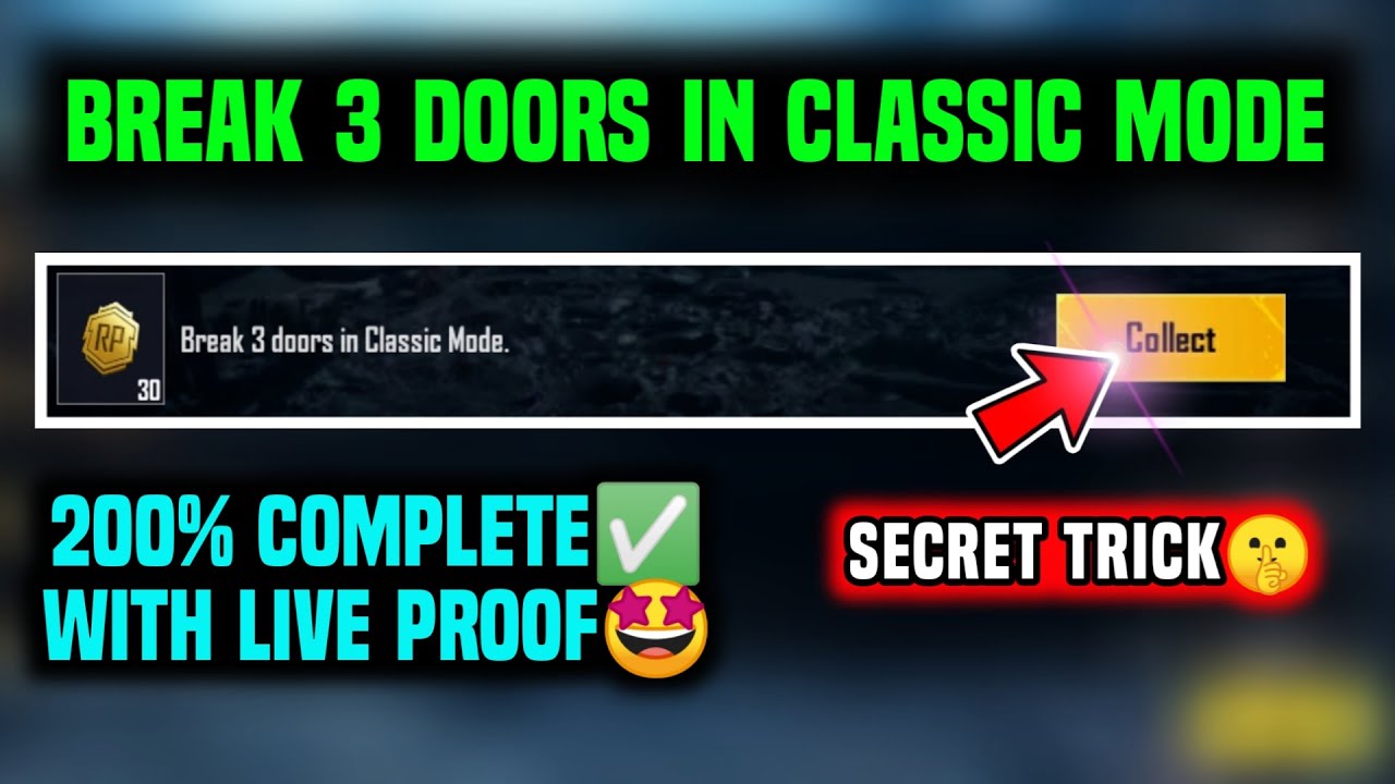 BREAK 3 DOORS IN CLASSIC MODE - YouTube