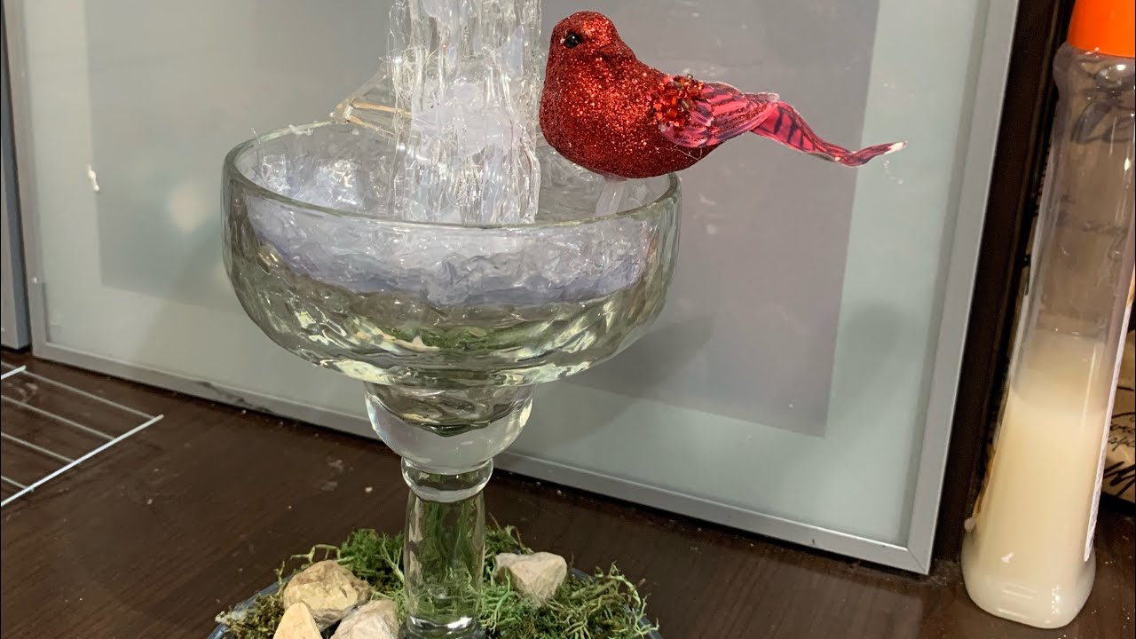 Waterfall Bird Bath Decor - YouTube