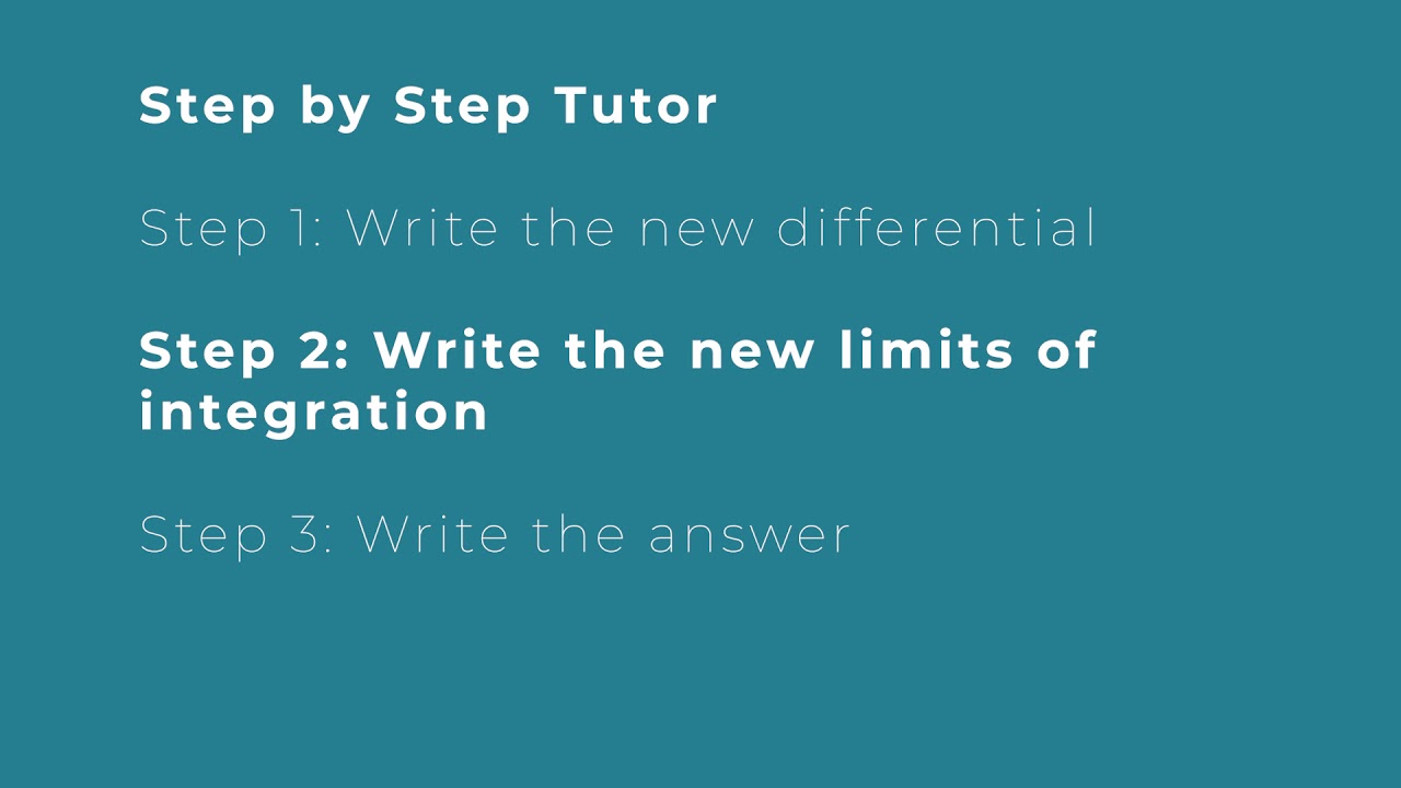 Evaluating a definite integral: Step by Step Tutor - YouTube