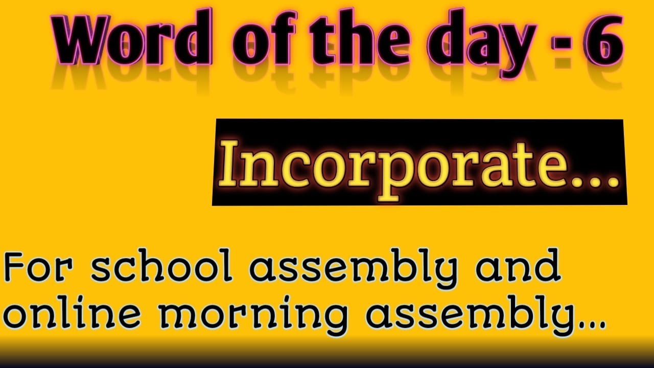 Word of the Day | Word of the day for school Assembly | Word of the day ...