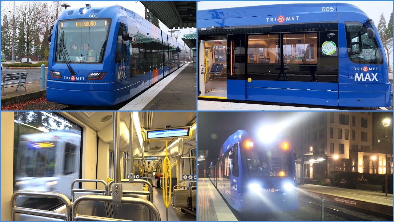 TriMet MAX Type 6 FIRST EVER RIDE! + First Blue Line Round Trip - 1/16 ...