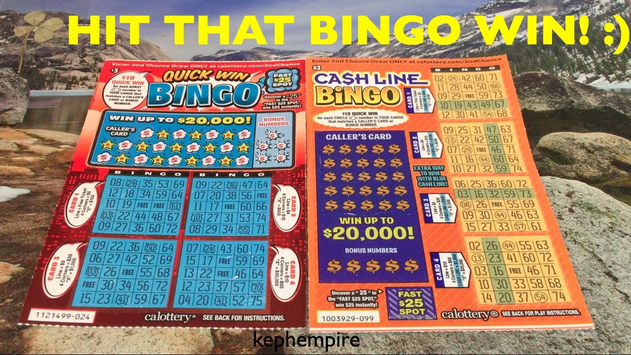 OLD AND NEW BINGO SCRATCHERS Quick Win Bingo $3 Cashline Bingo ...
