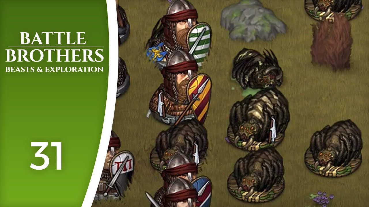 Hunting spiders with spears - Let's Play Battle Brothers: Beasts ...