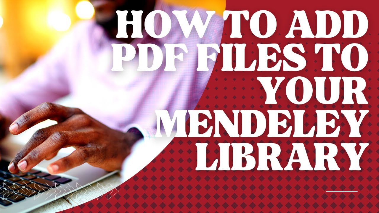 How to add PDF files to Mendeley - YouTube