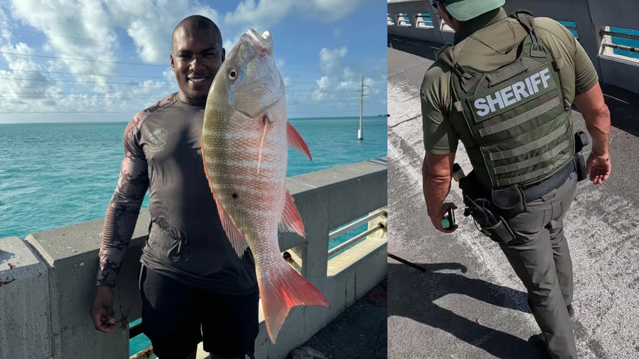 UNEXPECTED Visitor SHERIFF checks BIG SNAPPER Caught from FL Keys ...