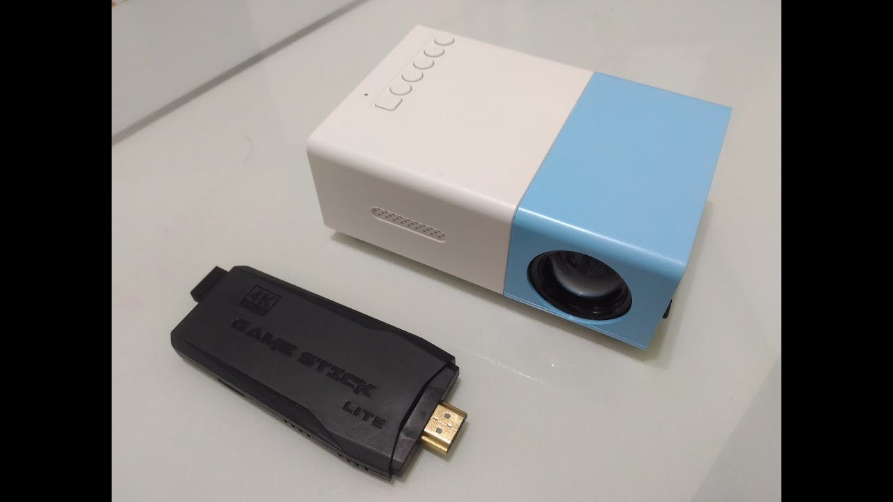 Portable big screen for retro game...Gamr Stick & Mini projector - YouTube