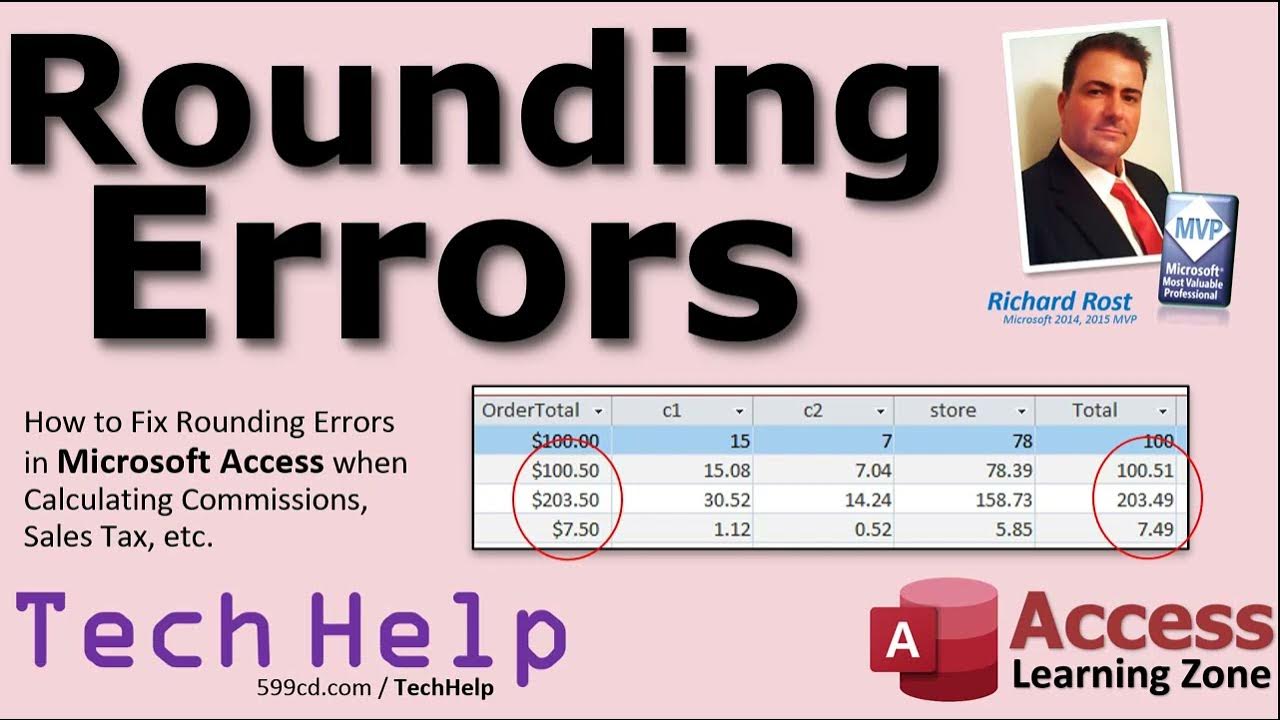 How to Fix Rounding Errors in Microsoft Access when Calculating Commissions, Sales Tax, etc ...