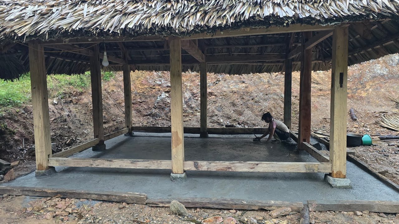 The girl alone poured 40 square meters of concrete in 1 hour for her ...