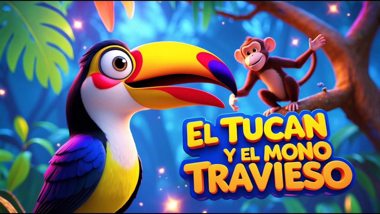 En la Selva Tropical: ¡Canción divertida de animales para aprender! 🌴🐒 ...