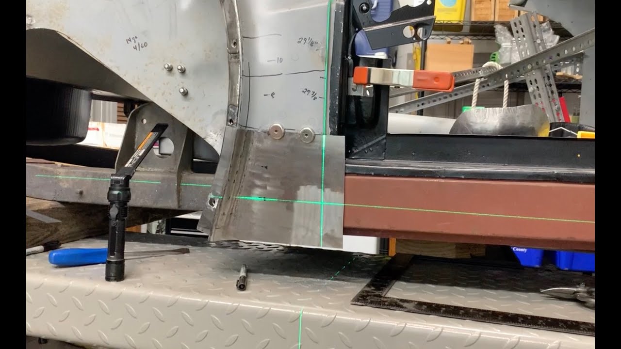 52-1959 TR3A wheel well lower dogleg and outer sill - YouTube