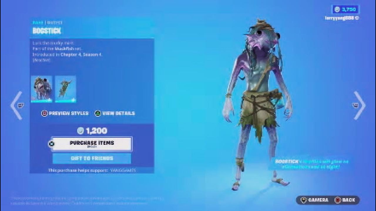 New! Fortnite Bogstick Outfit & 123 Crown Wins! - YouTube