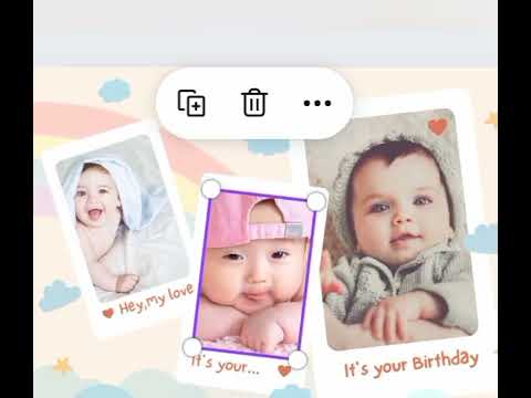 baby's b'day editing easily with Canva.