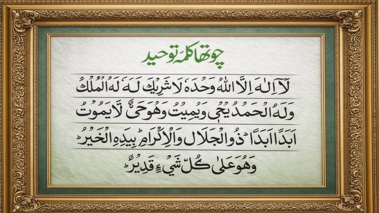 Learn 4th Kalma Tauheed Easily in Just 5 Minutes - YouTube