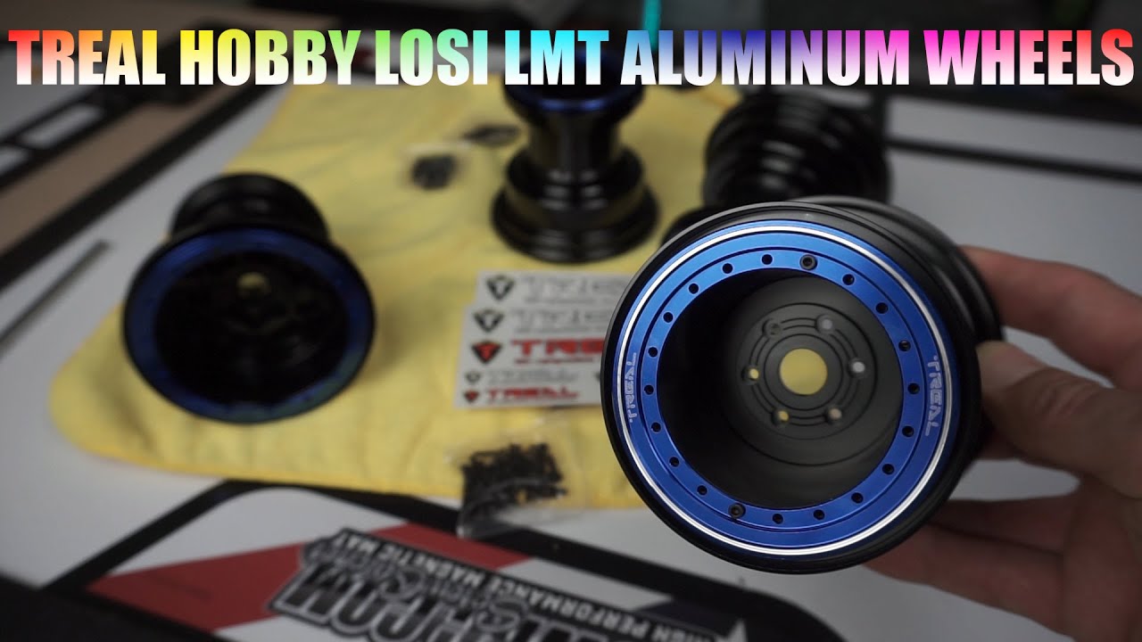 TREAL Aluminum Losi LMT Beadlocks Wheels Son Uva Digger - YouTube