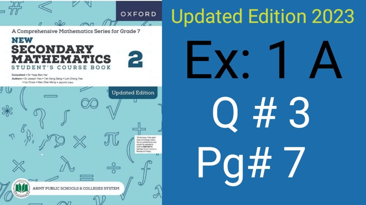 New secondary Math student course book updated Edition 2023 Excercise ...