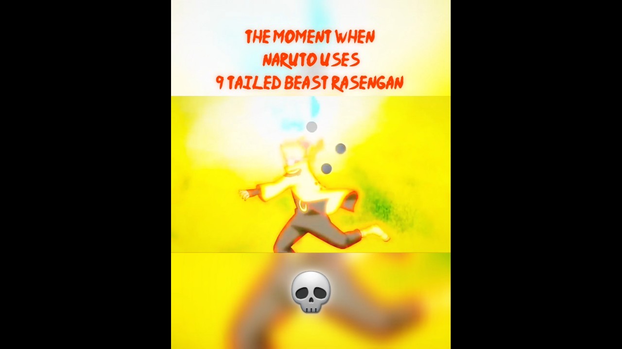 The moment when Naruto uses all tailed beast rasengan 💀#anime#trend# ...