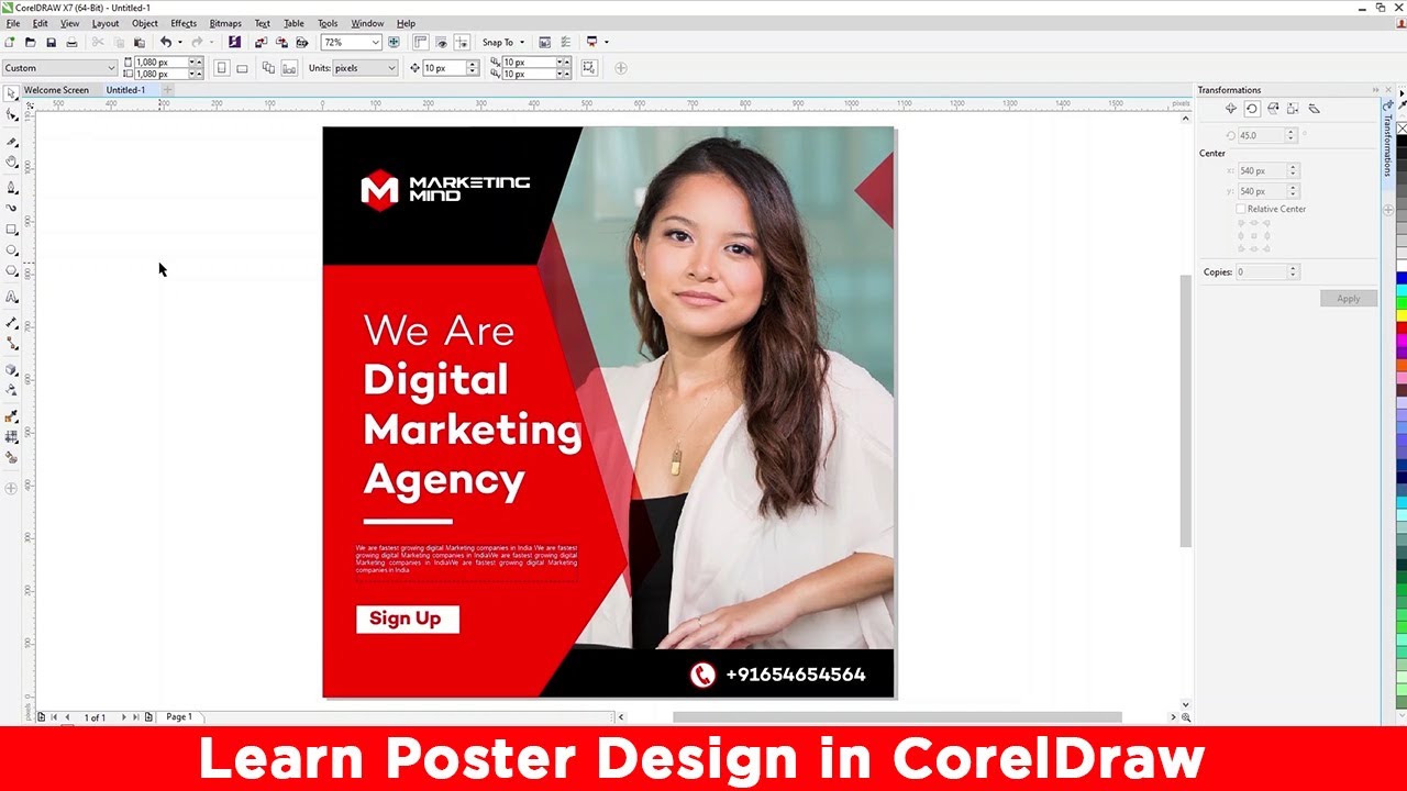 How to Design Poster in Coreldraw | Rajeev Creatives - YouTube