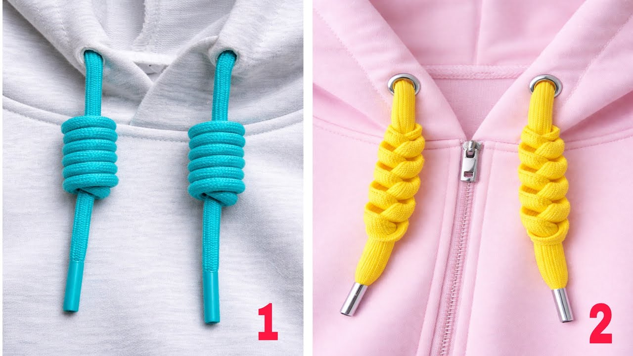 Top 6 Easy Hoodie Drawstring Knots for a Totally Different Look - YouTube