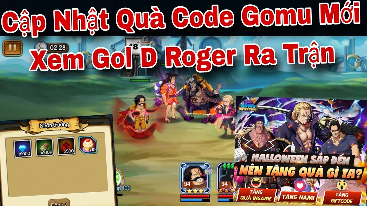 Cập Nhật Quà Code Gomu Huyền Thoại Mới | Hóng Quà Halloween Xem Gol D ...