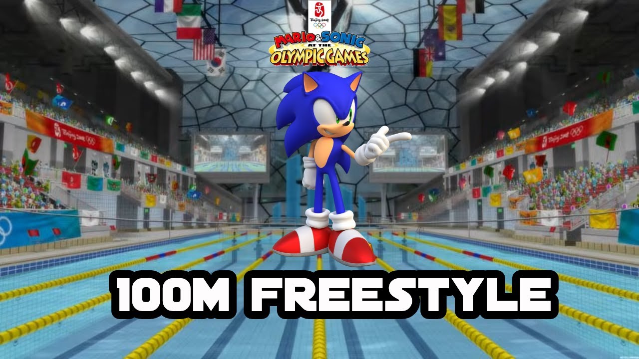 Mario & Sonic At The Olympic Games 100m Freestyle # 9 (Sonic) - YouTube