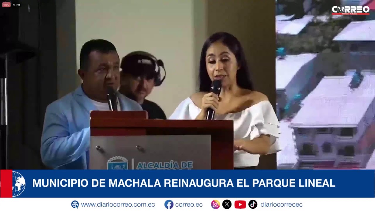 Municipio de Machala reinaugura el Parque Lineal - YouTube