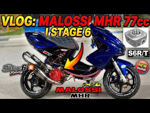 Yamaha Aerox malossi mhr 77cc stage 6 Vlog 