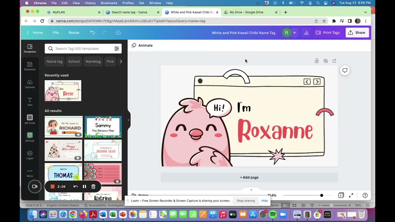 Canva Name Tag - YouTube