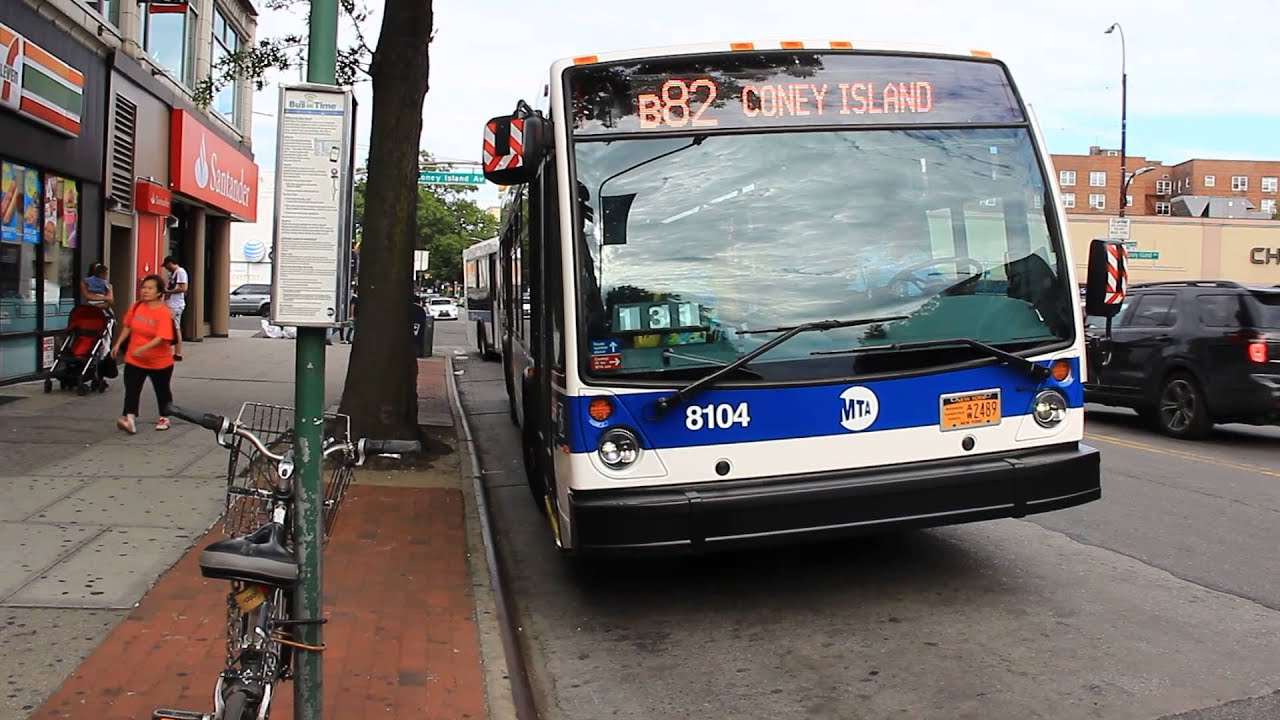 MTA NYC Bus # 8104 & 6803 on the B82 - YouTube