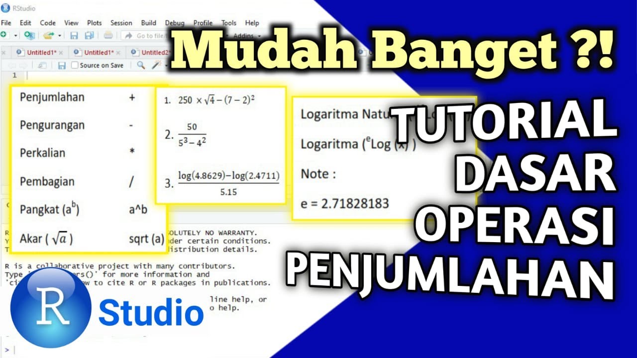 DIJAMIN BISA !? Tutorial Operasi Penjumlahan Menggunakan RStudio ...