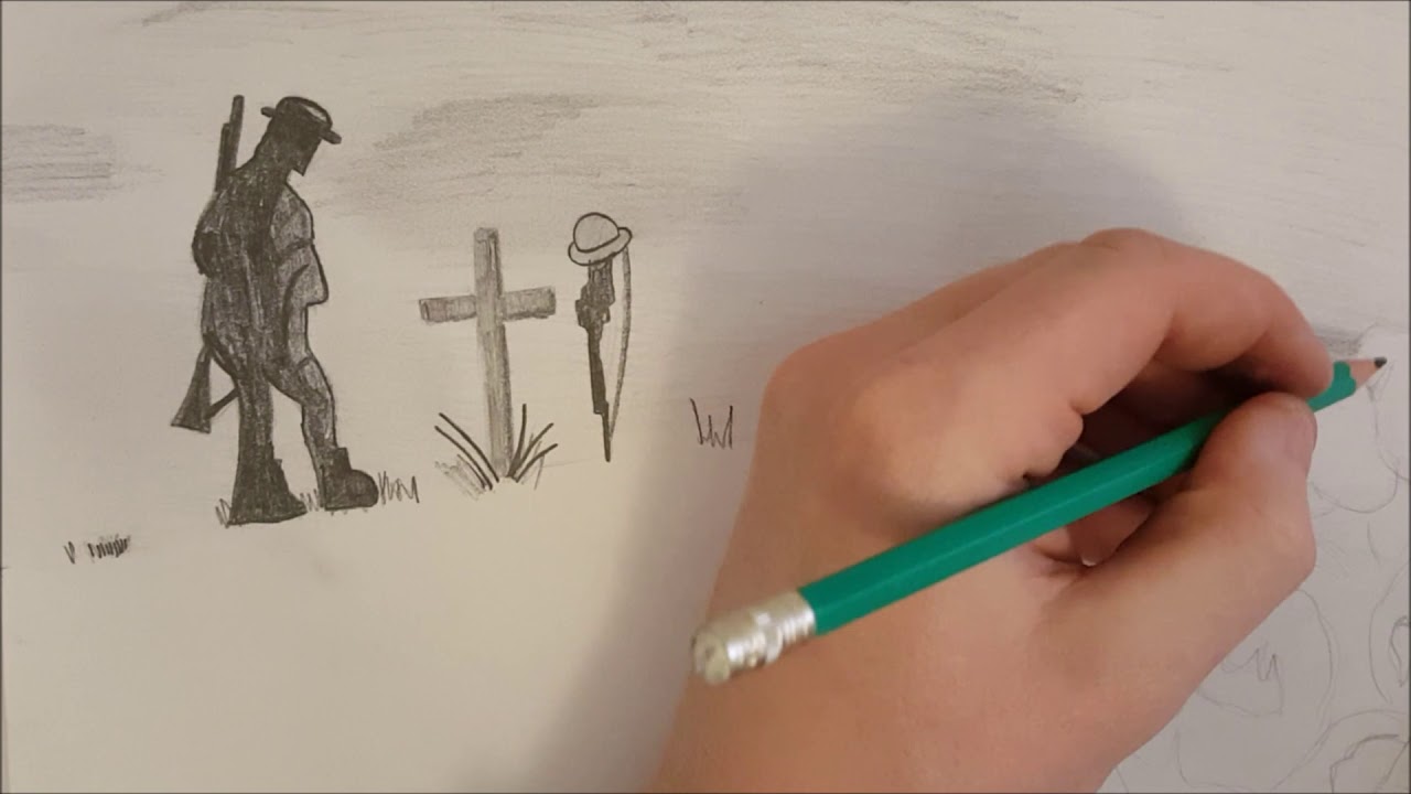 Fallen Soldier Drawing - Timelapse - YouTube